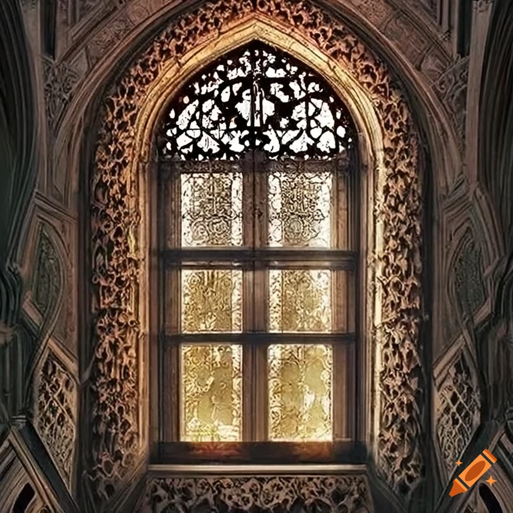 High resolution islamic art with gothic window design on Craiyon