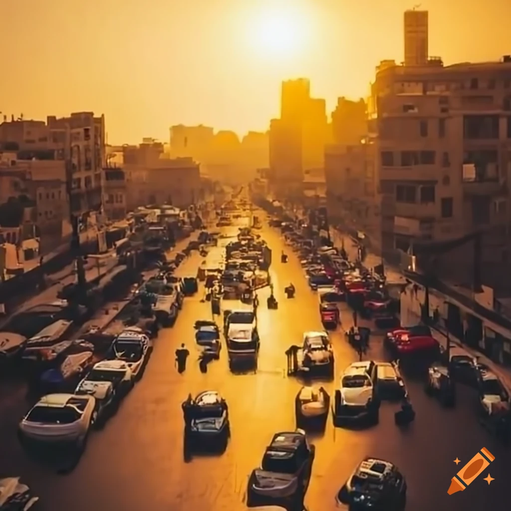 Taking a taxi in cairo on Craiyon