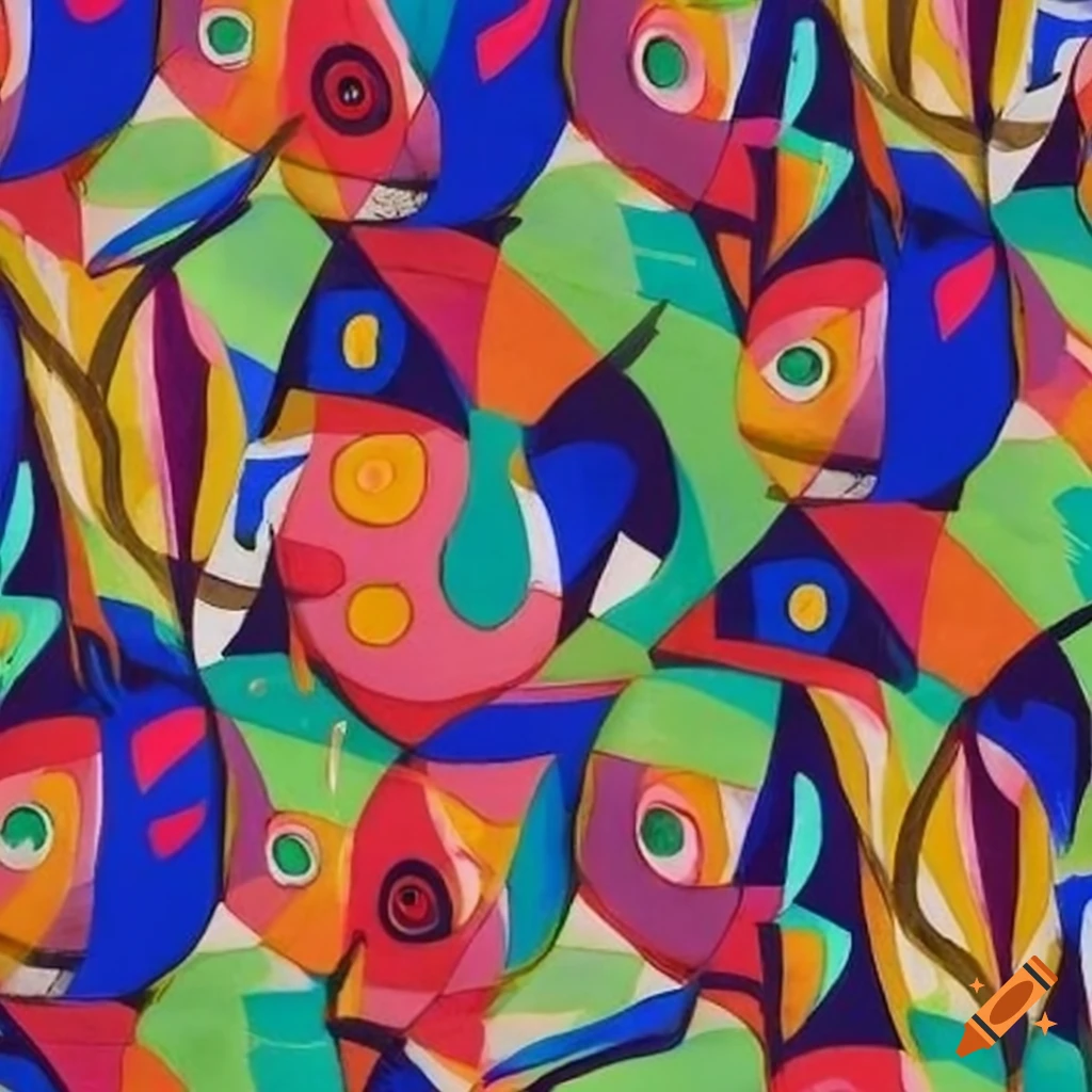 Vibrant miro butterfly pattern for textiles on Craiyon