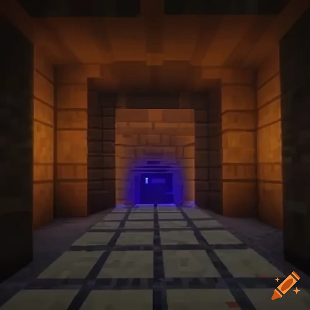 Minecraft meets portal crossover artwork