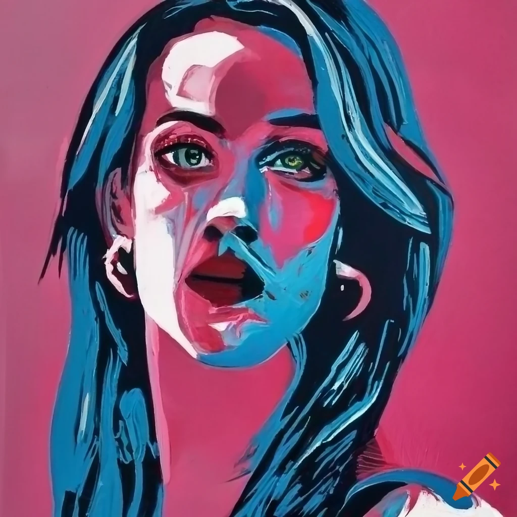 Neo-pop artwork of women with vibrant colors and detailed figures on ...