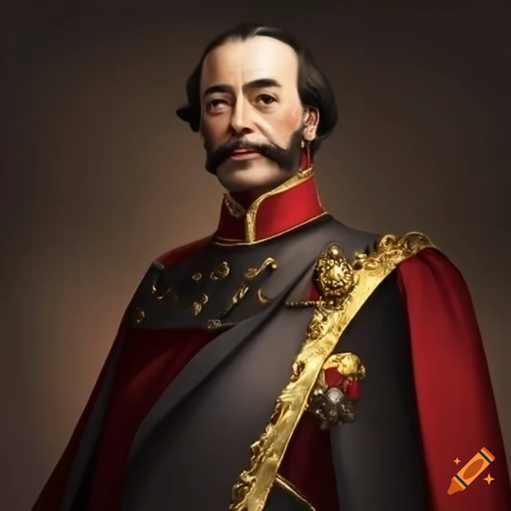 Portrait of a confident king in royal attire