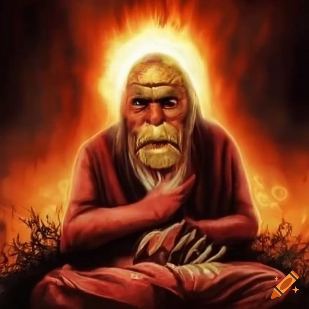 Artwork depicting righteous anger on Craiyon