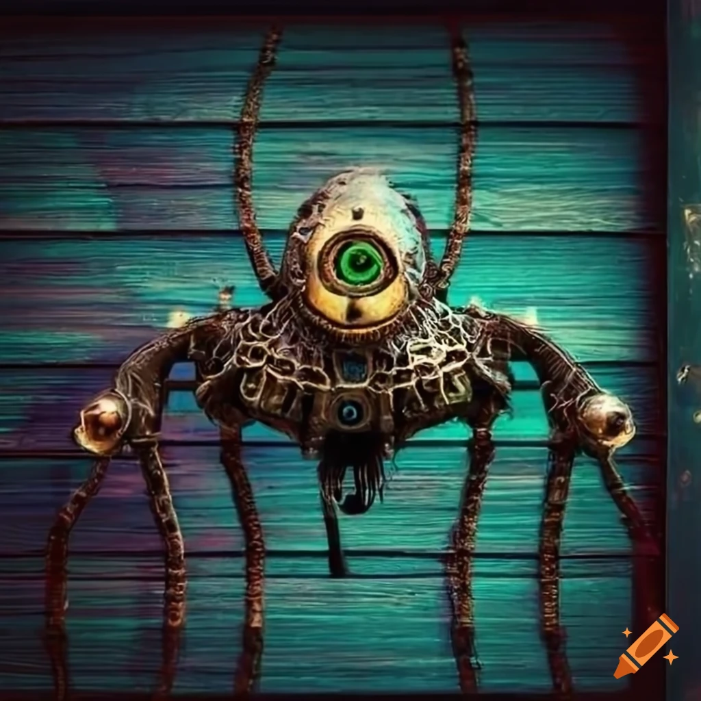 Surrealist insect alien spaceship with computer windows on Craiyon