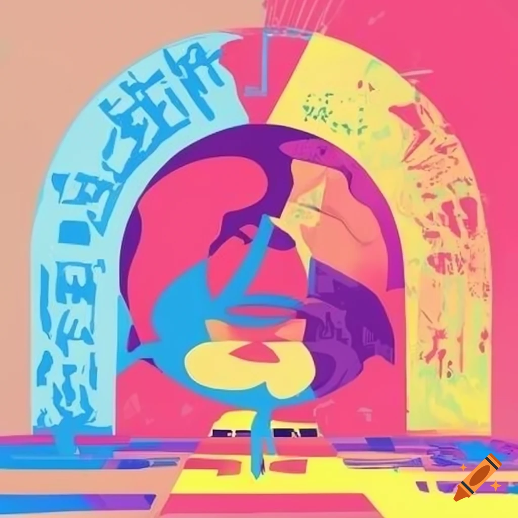 Minimalist comic book art in CMYK color scheme on Craiyon