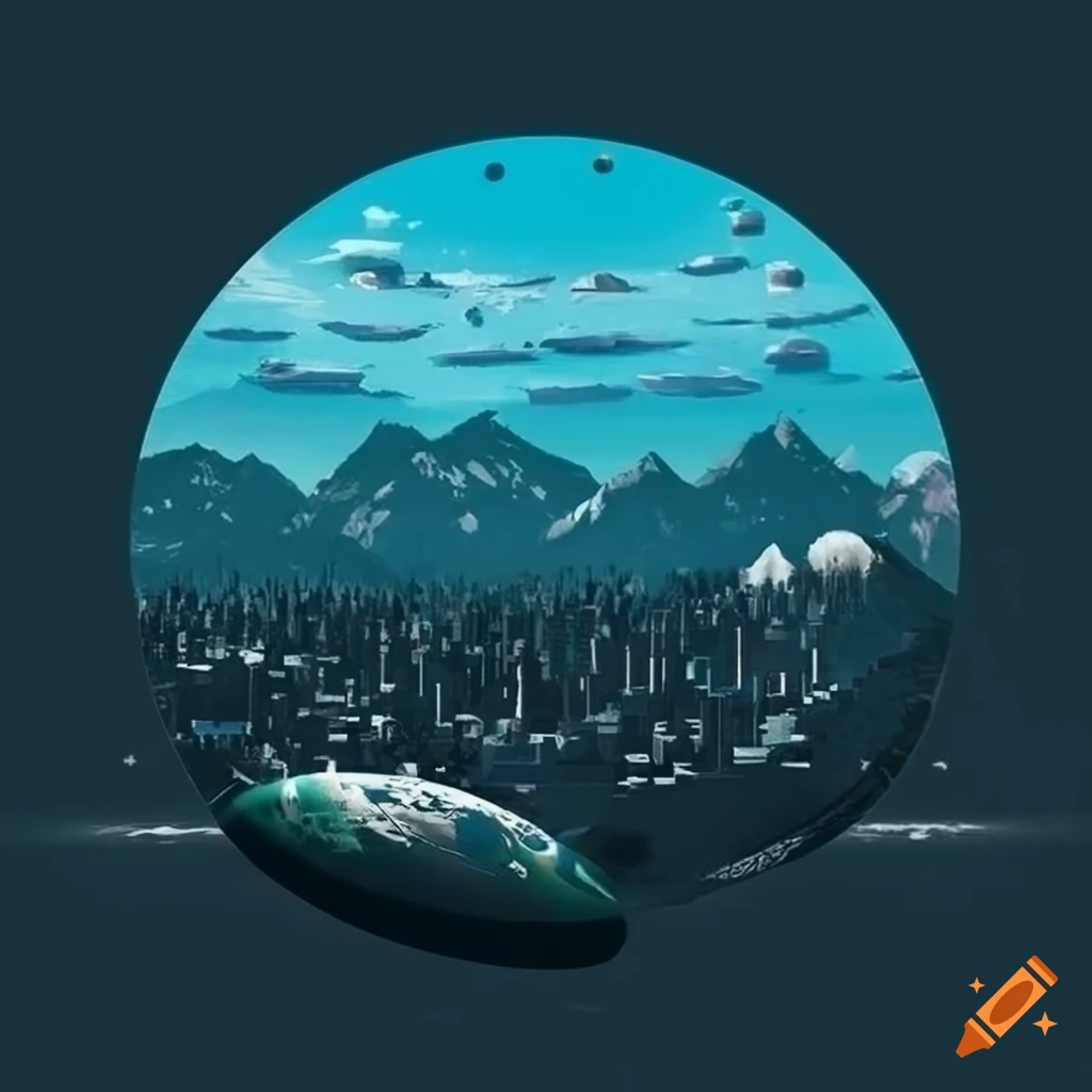 Image of disc world surrounded by moons