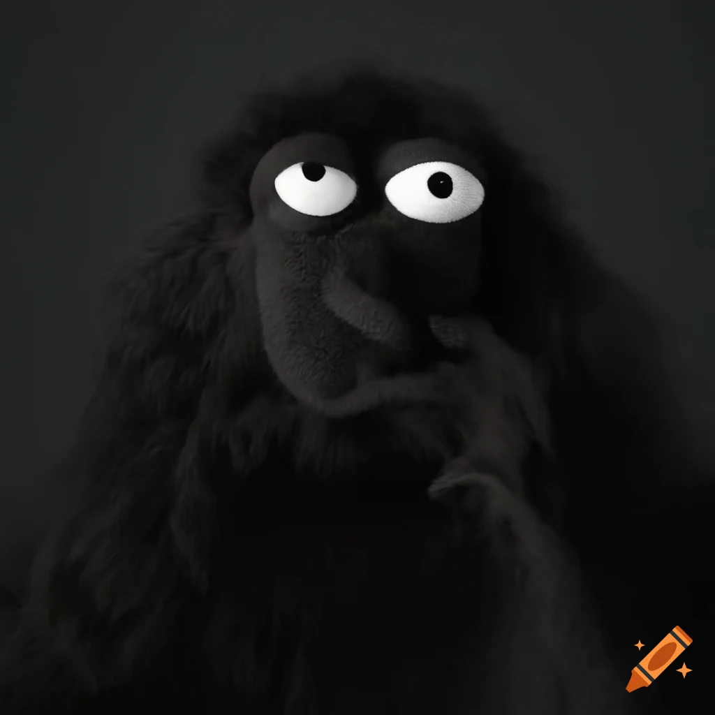 Funny black muppet character on Craiyon