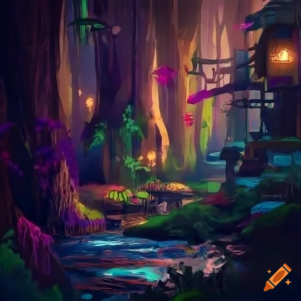 Wizard room inside a cave design on Craiyon