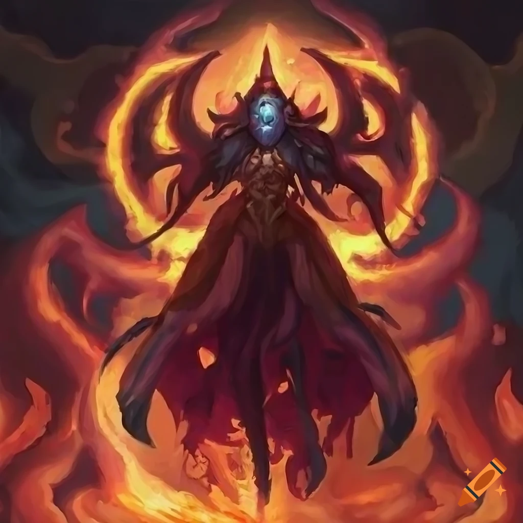 Artwork in magic: the gathering style, gloomfire warper