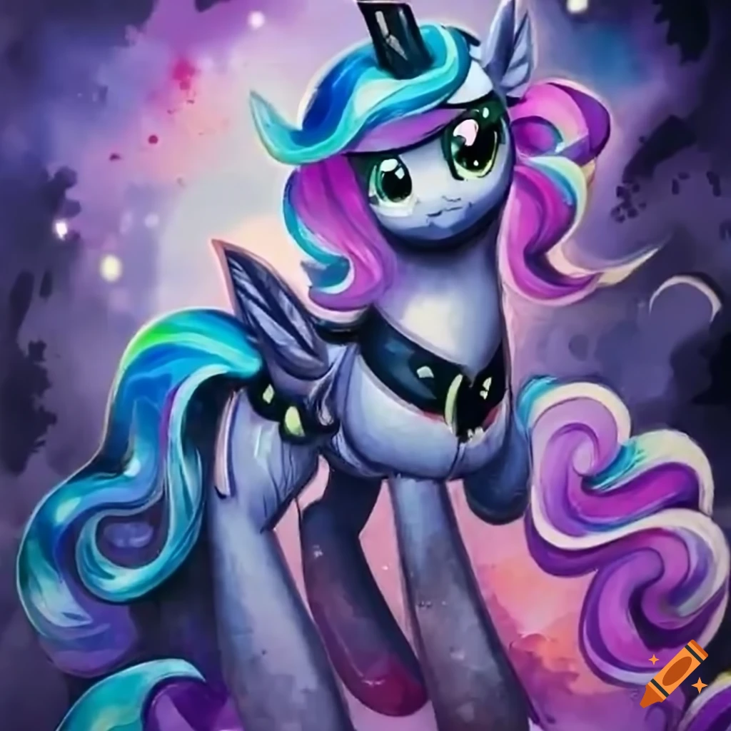 Detailed MLP artwork featuring Nightmare Moon on Craiyon