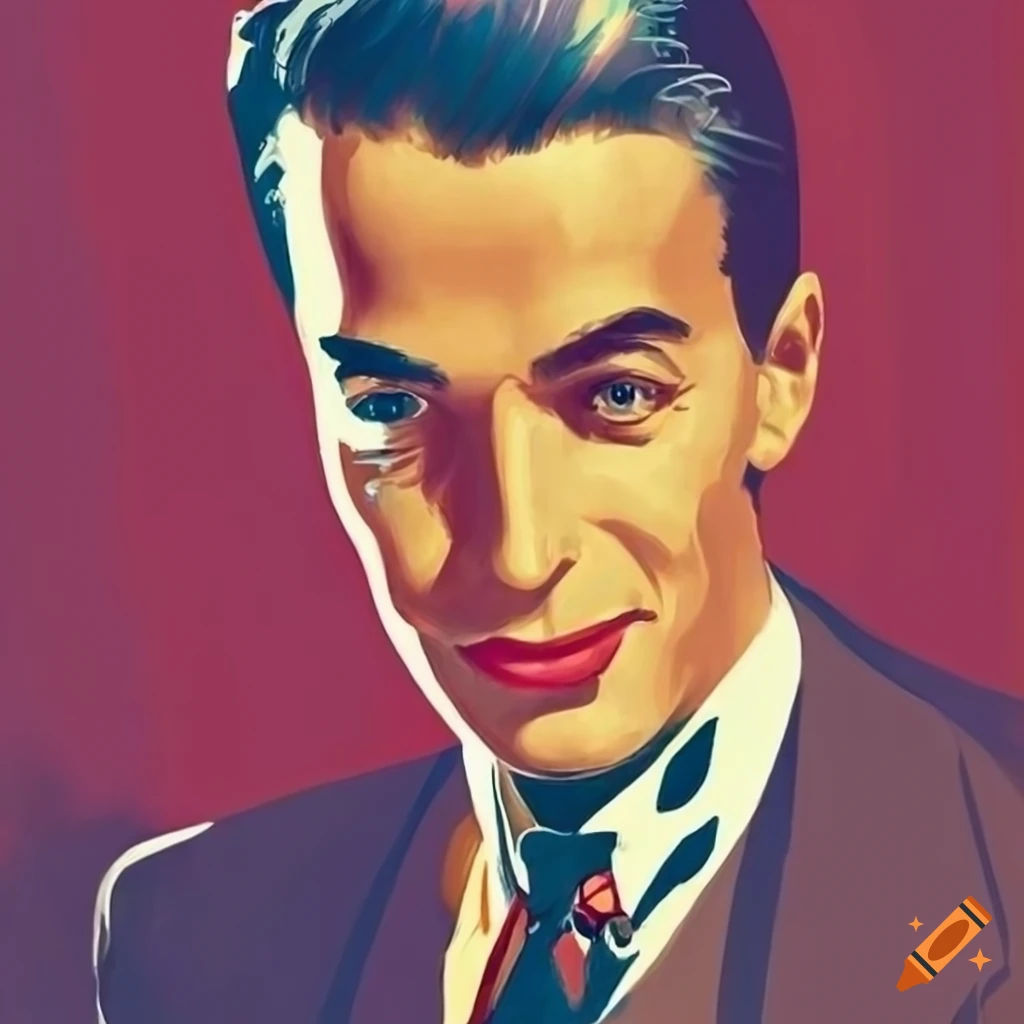 Retro artwork of a stylish businessman