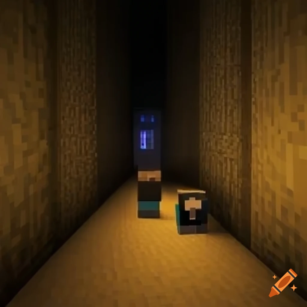 Scary footage from minecraft with scary mod on Craiyon