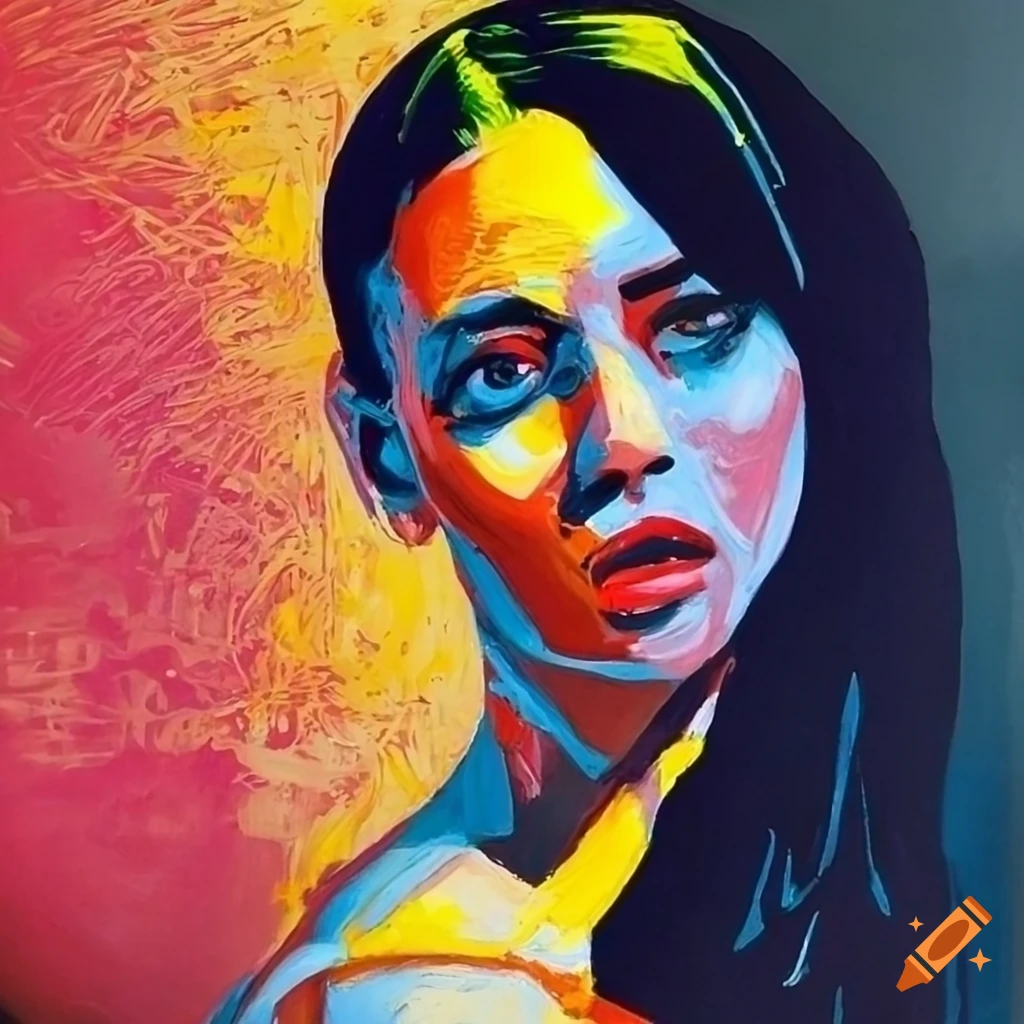 Neo-pop artwork of women in vibrant colors on Craiyon