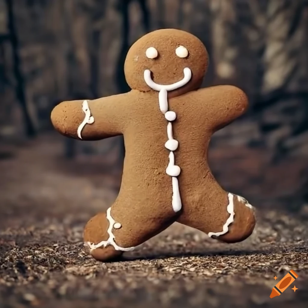 Gingerbread man in action