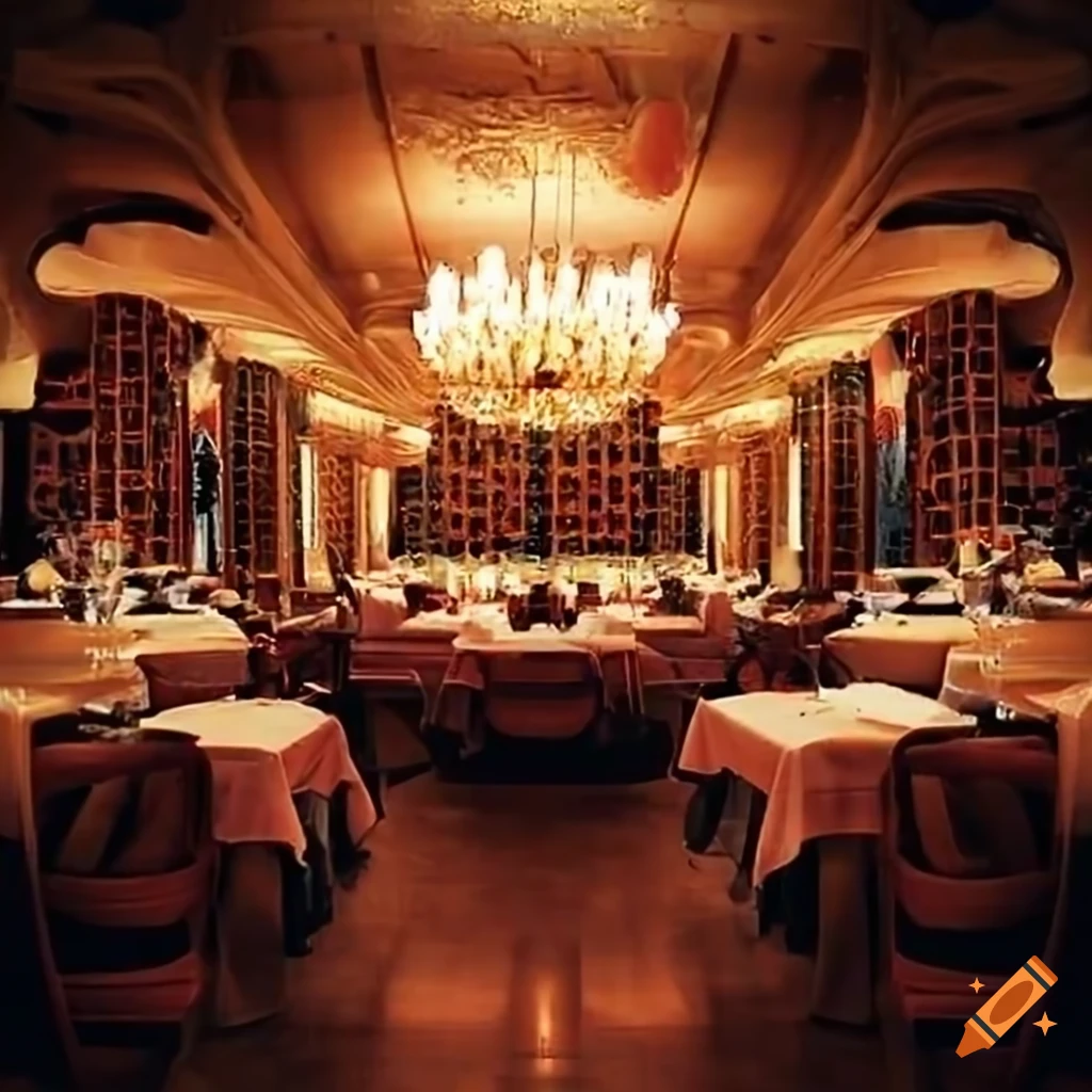 Restaurant interior on Craiyon