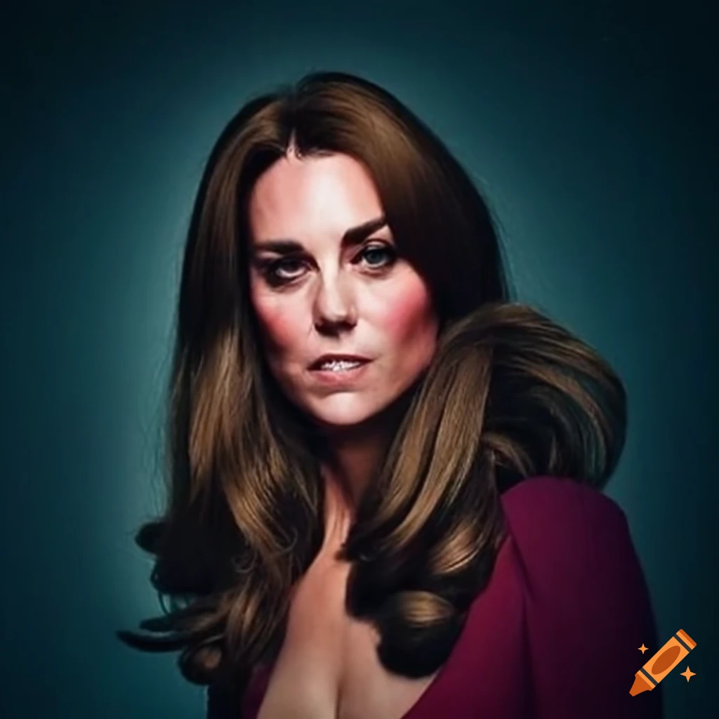 Kate middleton in superhero costume surrounded by mystical creatures on ...