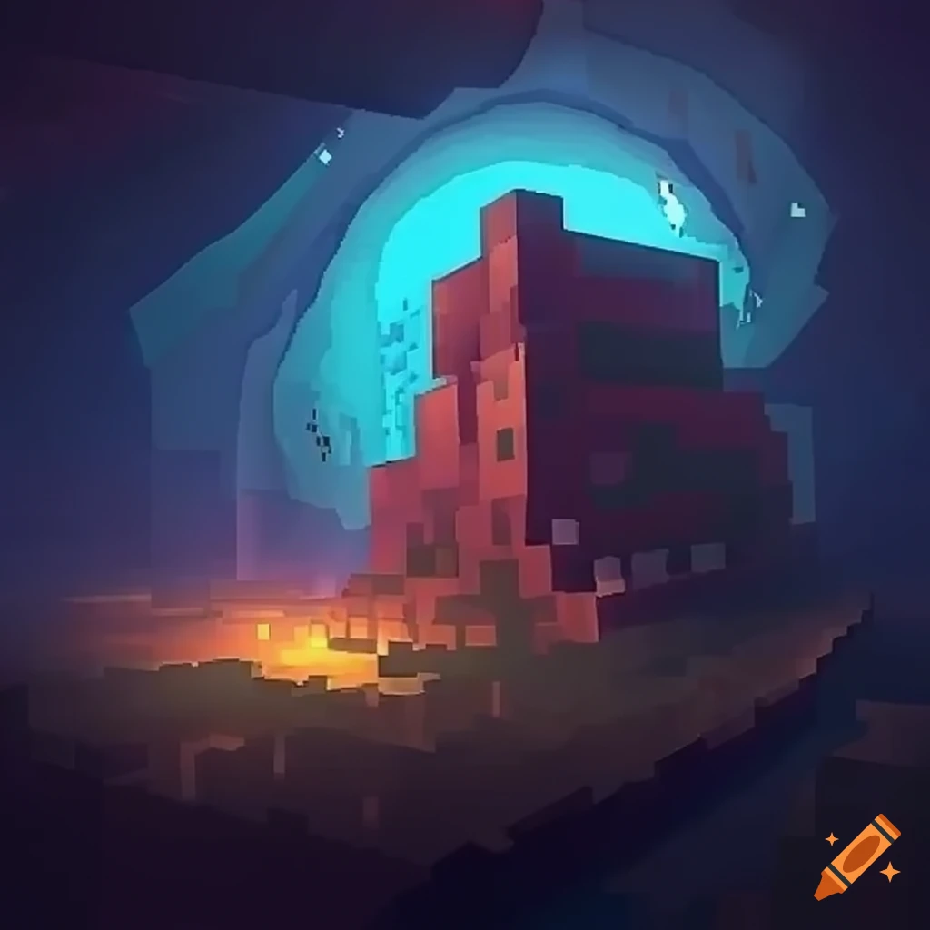 Minecraft universe illustration on Craiyon