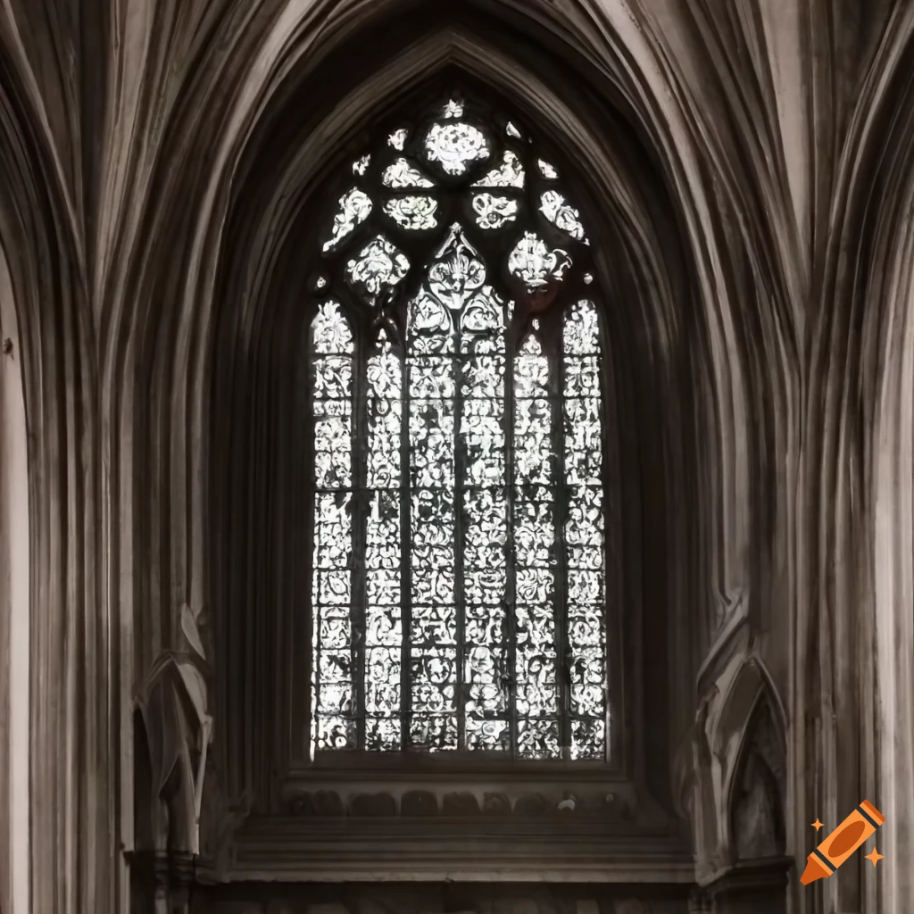 Gothic window of a building on Craiyon