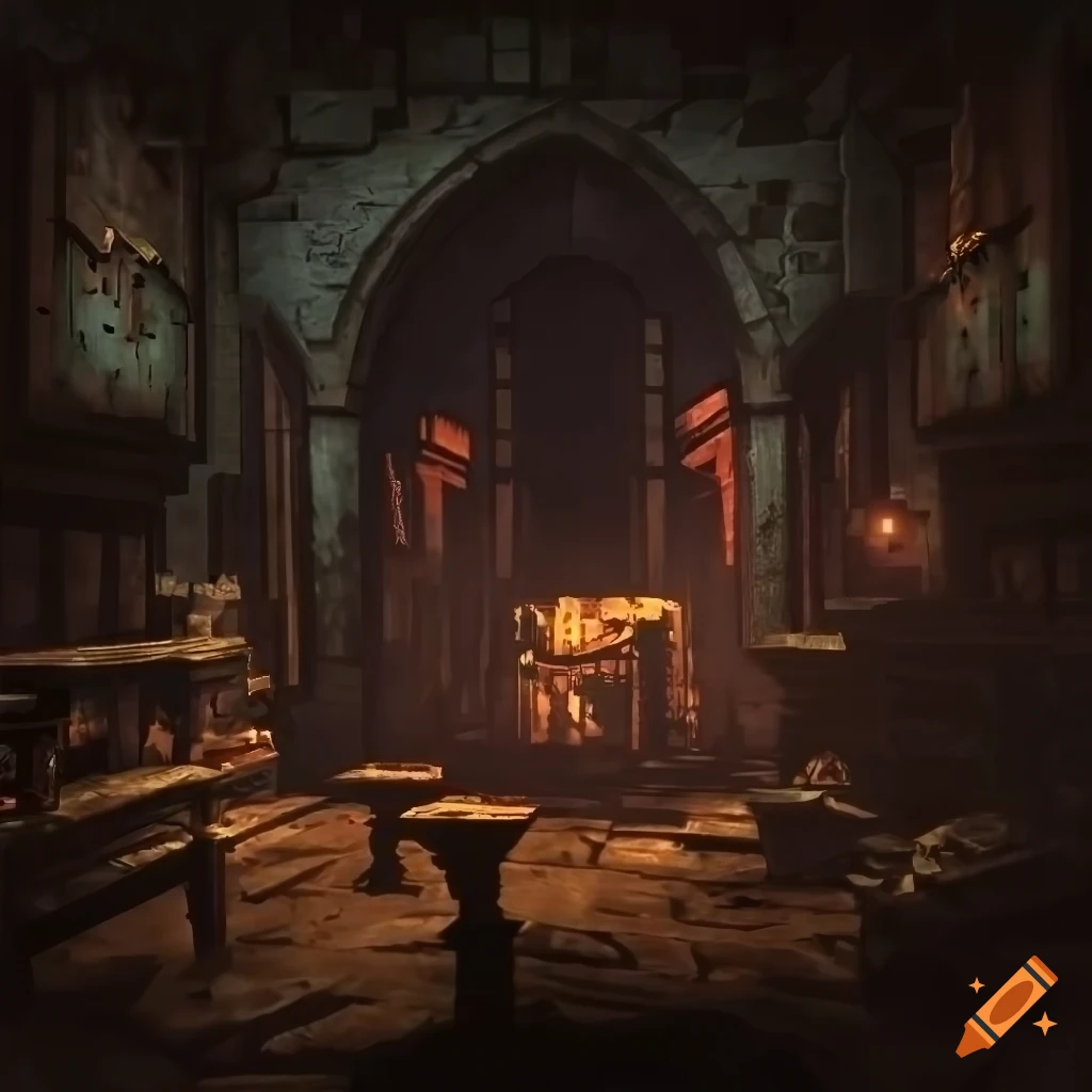 Immersive dungeon exploration on Craiyon