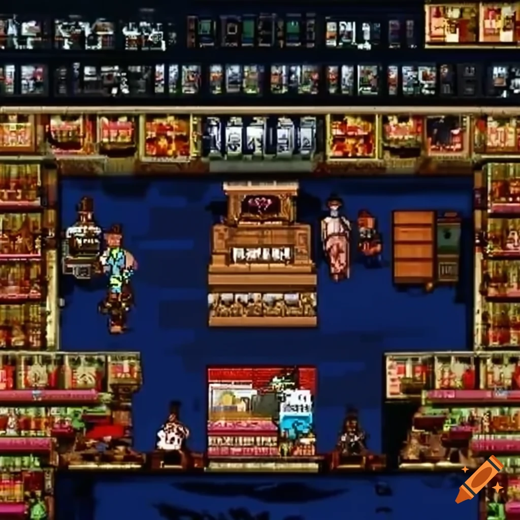 Retro-inspired 16-bit jrpg menu display on Craiyon