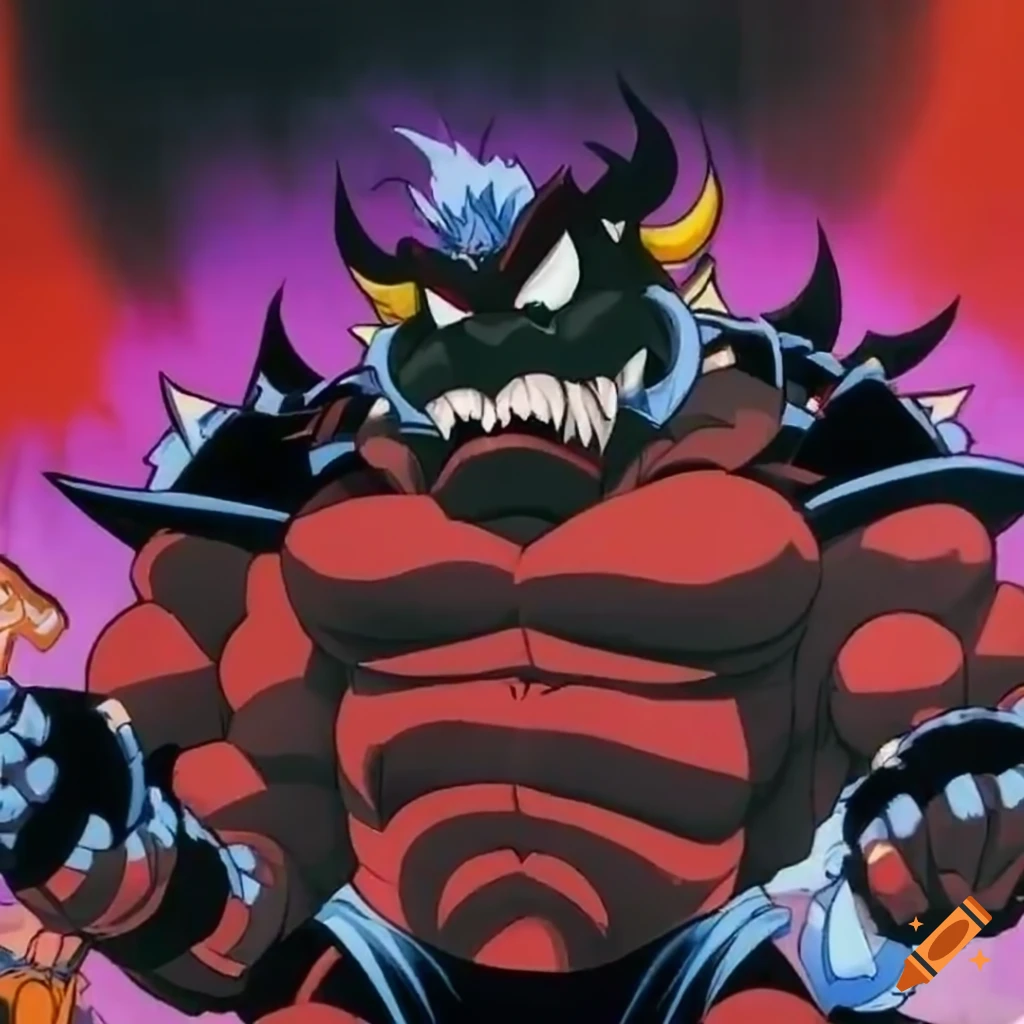 Anime-style depiction of bowser from dark horse comics on Craiyon