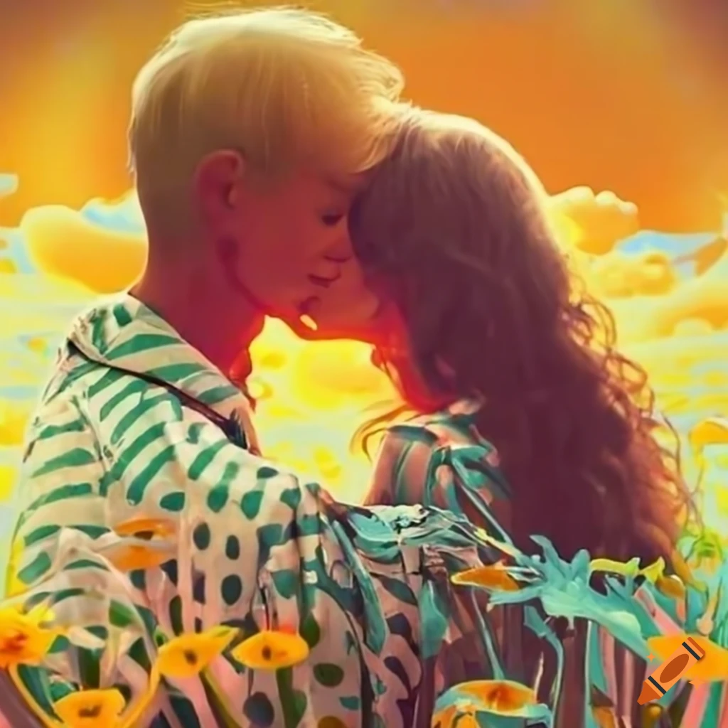 Vibrant illustration representing the summer of love