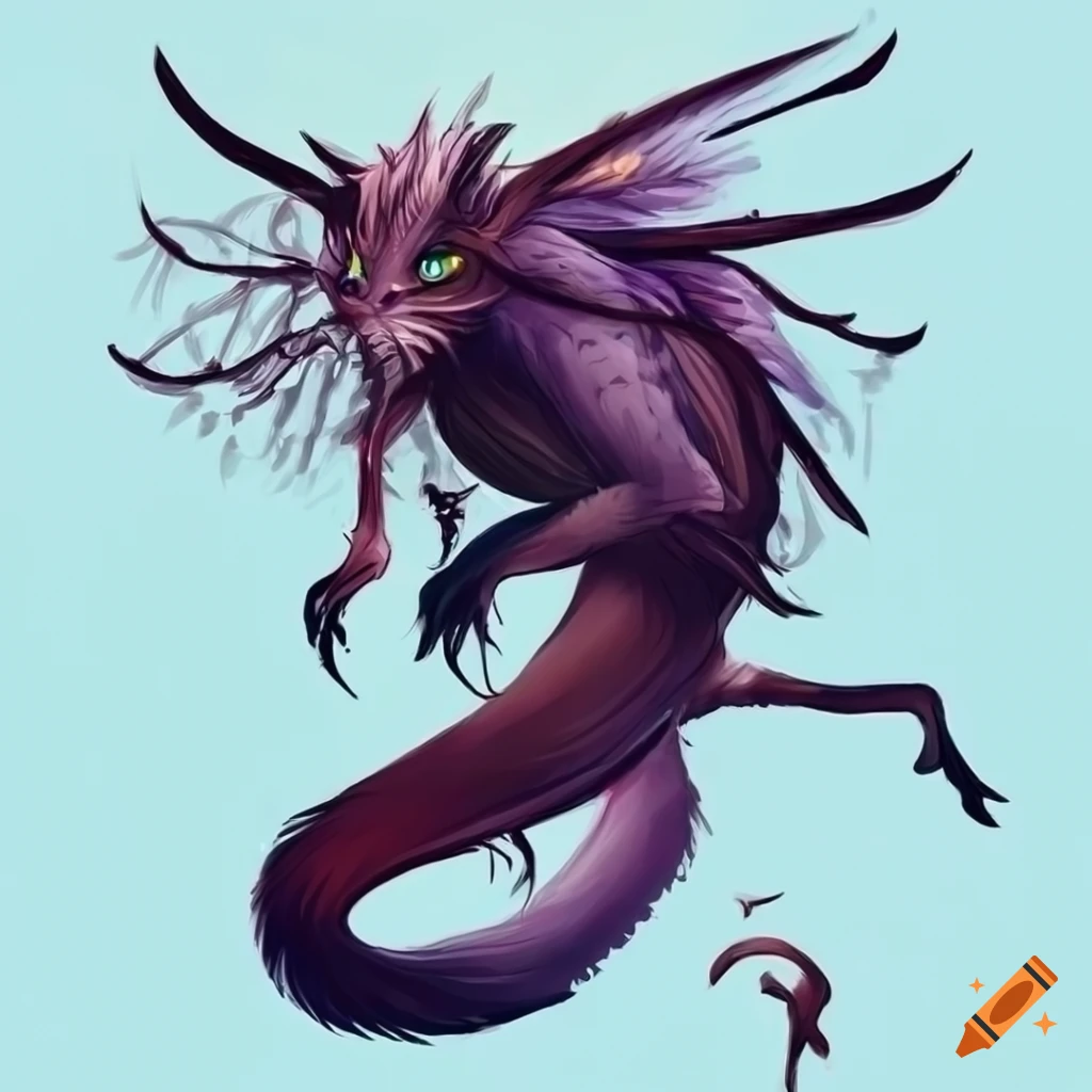 Image of an elegant and graceful hybrid mythical creature