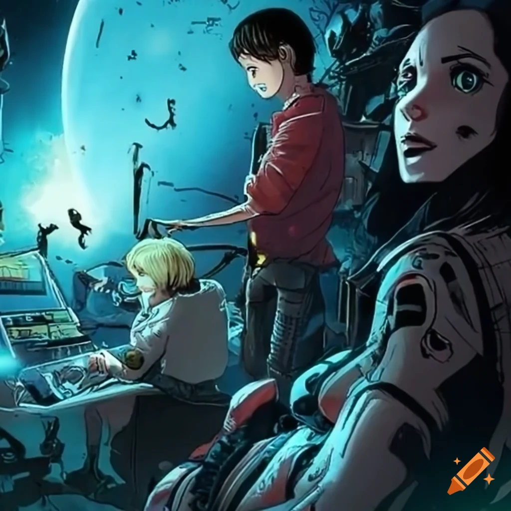 Science fiction storytelling concept on Craiyon