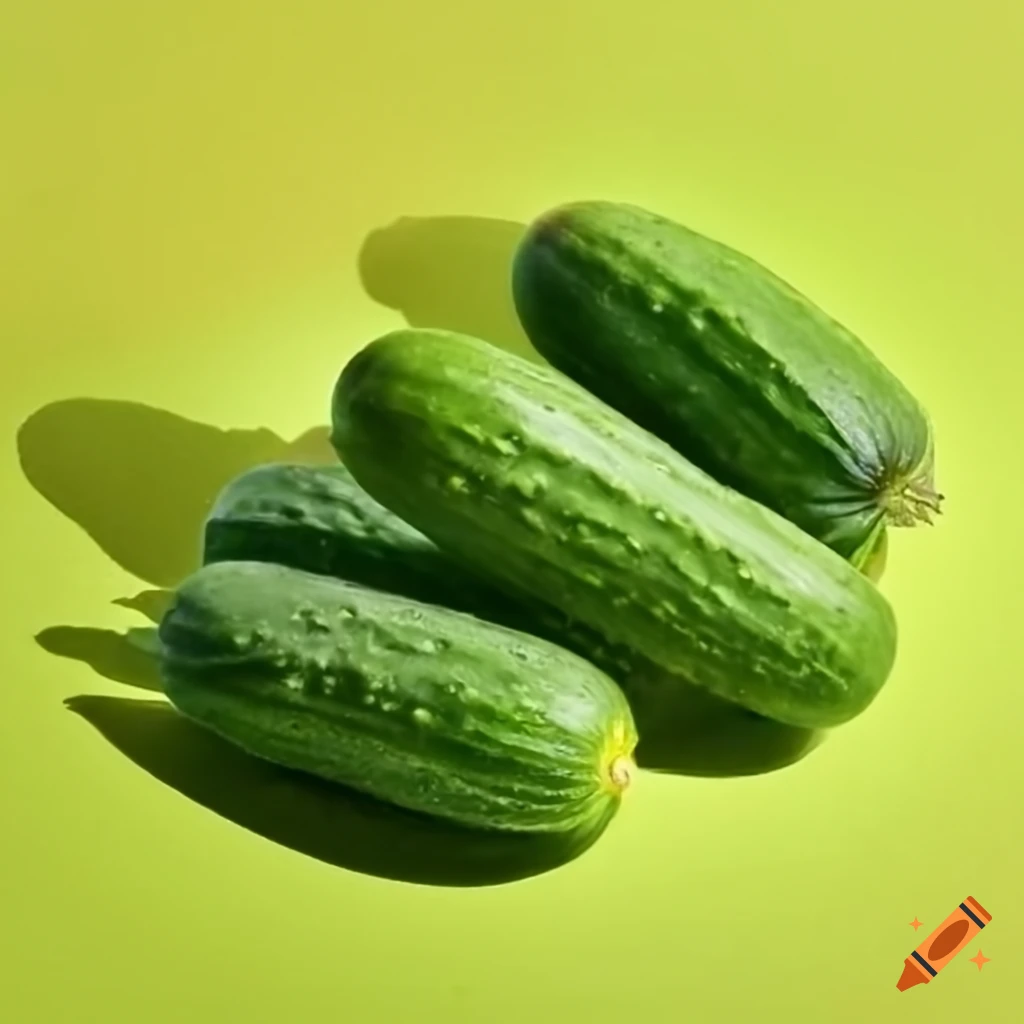 Fresh green cucumber on Craiyon