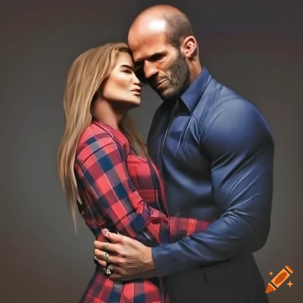 Photo of denise van outen hugging jason statham on Craiyon