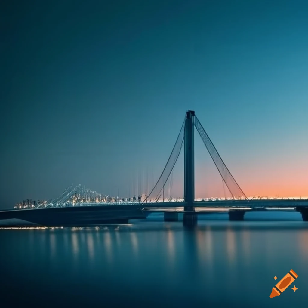 Contrast of modern and classic bridge designs on Craiyon