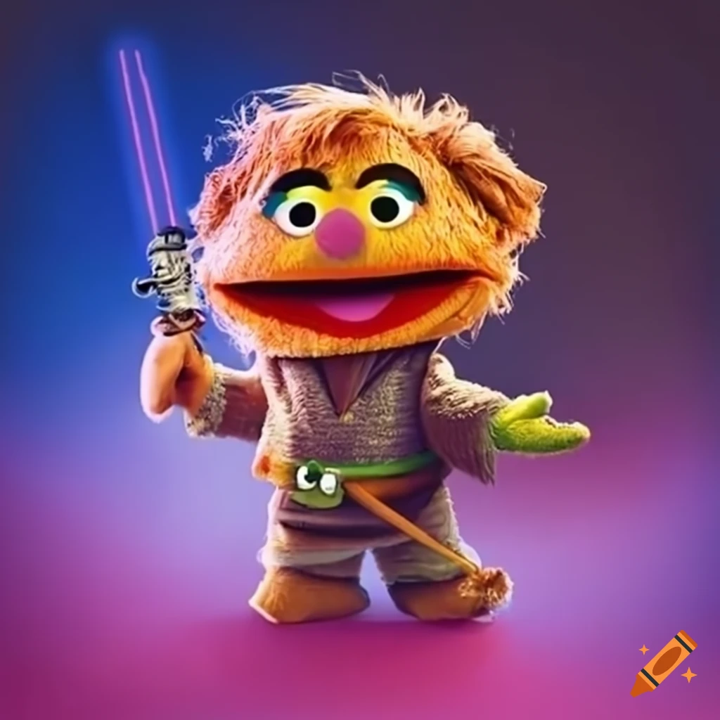 Fan art of star wars original trilogy as muppet babies on Craiyon
