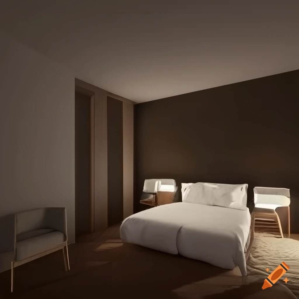 Beige hotel room suite king on Craiyon