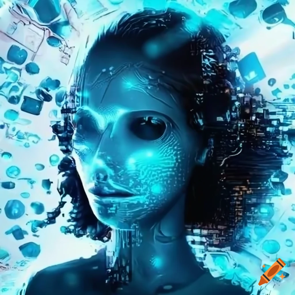 Abstract image representing AI technology on Craiyon