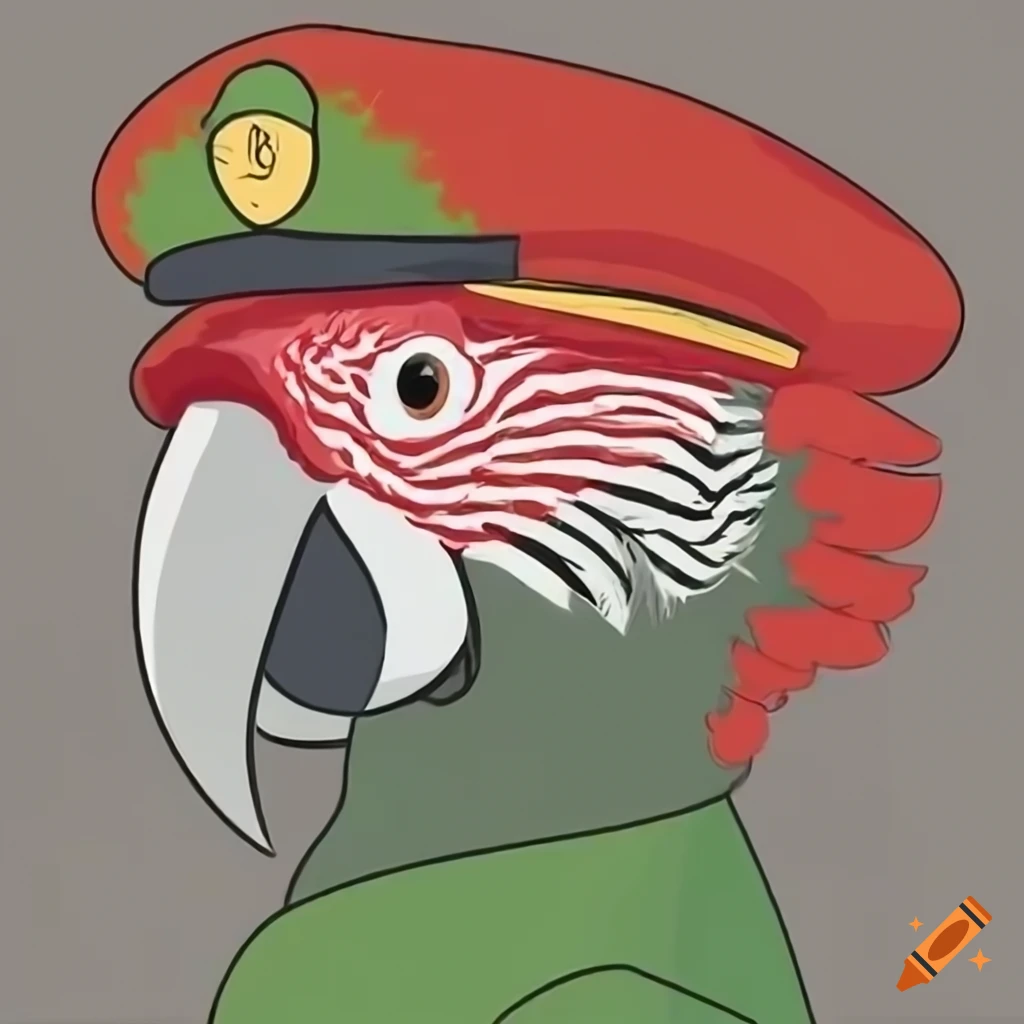 White cockatiel hand puppet wearing a hat on Craiyon