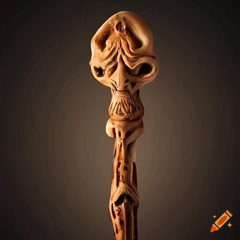 Snake-shaped staff on Craiyon