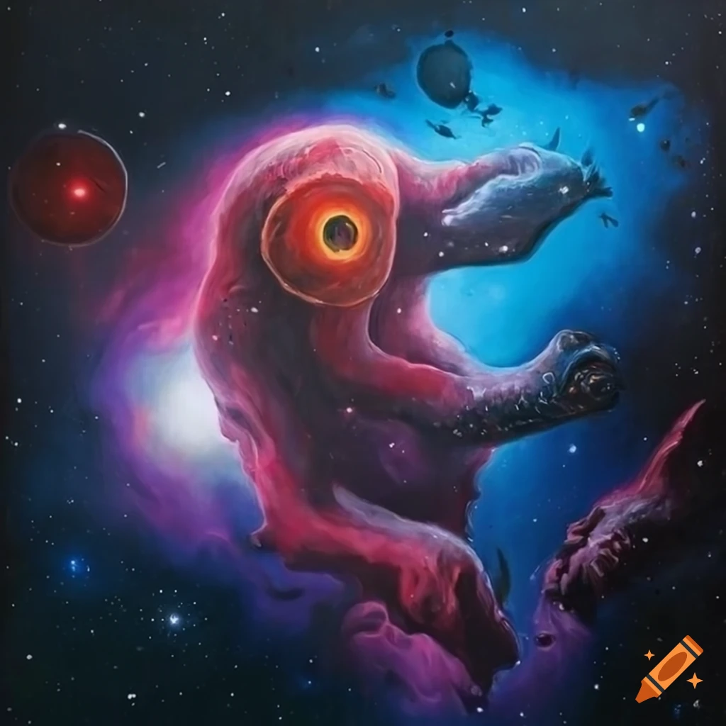 Eerie deep space scene with a sense of horror on Craiyon
