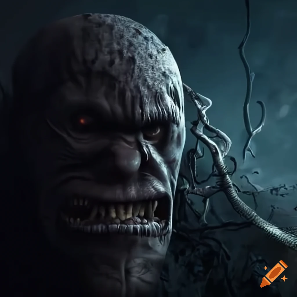 High definition image of creepy monster worms in a dystopian setting on ...