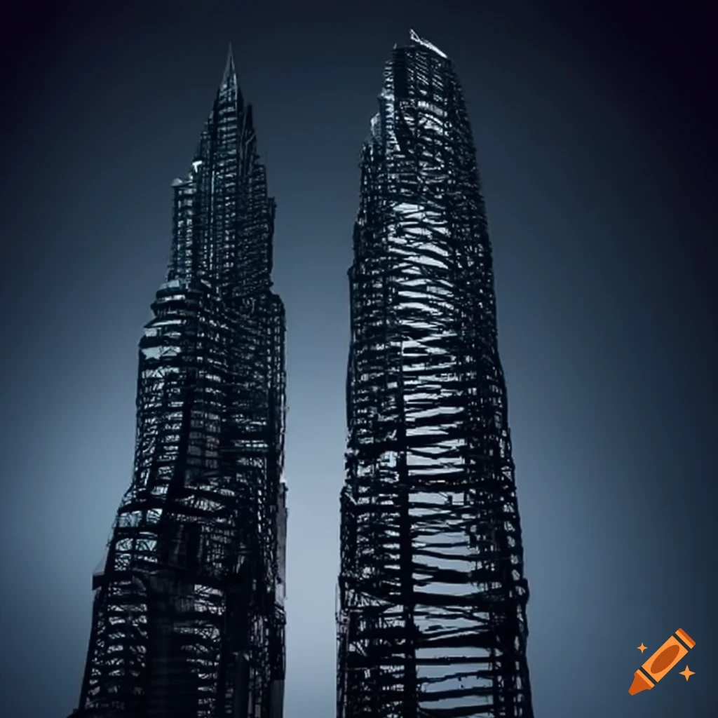 Neo-futuristic style skyscraper model on Craiyon