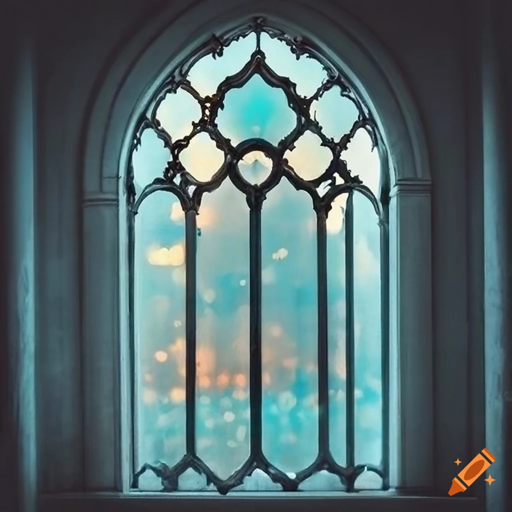 Islamic art-inspired gothic window design on Craiyon