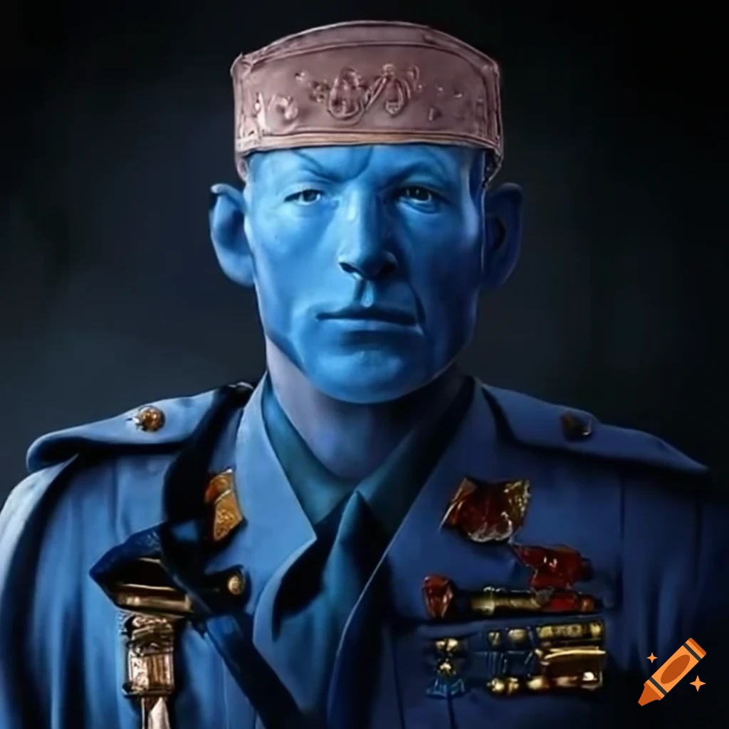 Image of a military man in a blue uniform