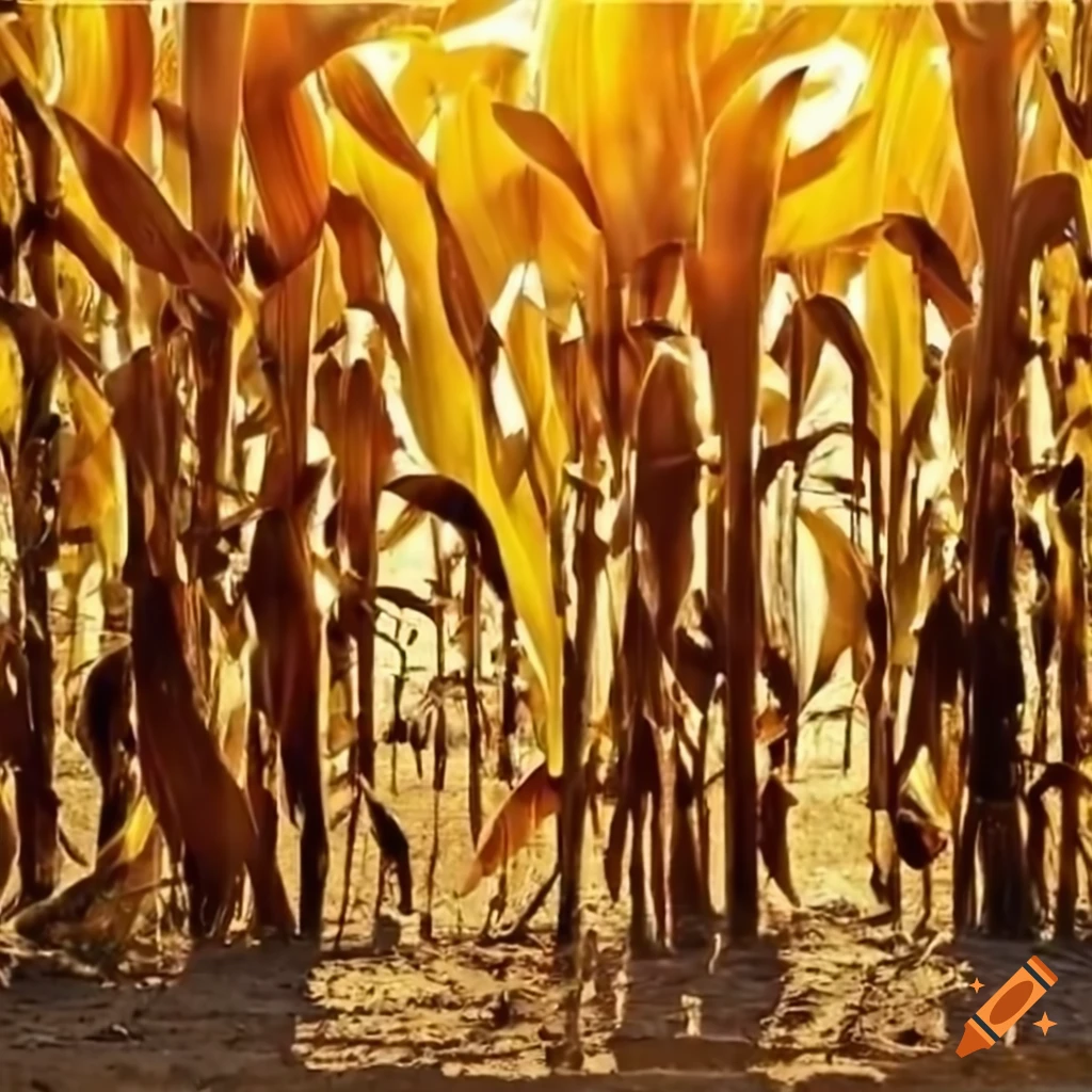 A farm filed filled with popcorn on Craiyon