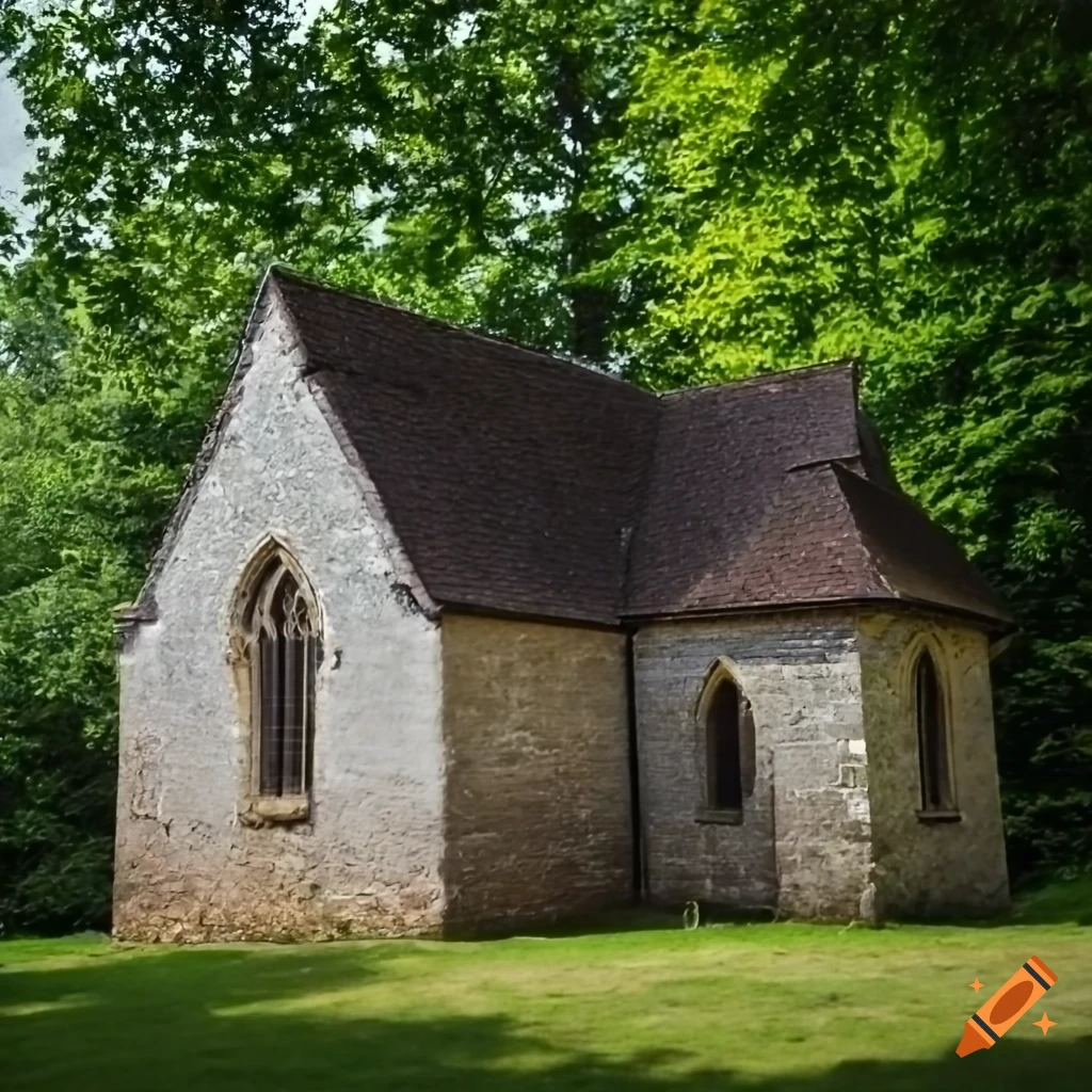 Medieval-style small chapel on Craiyon