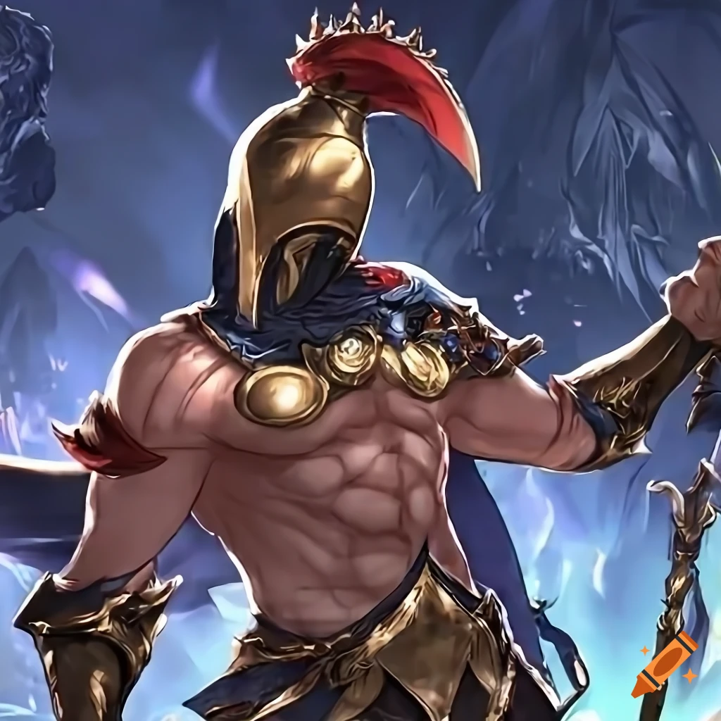 High resolution image of King Leonidas in Granblue Fantasy on Craiyon