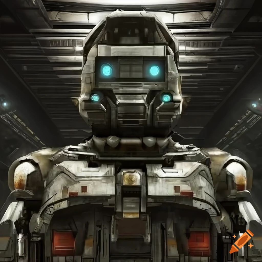 Close-up photograph of a mecha cockpit on Craiyon