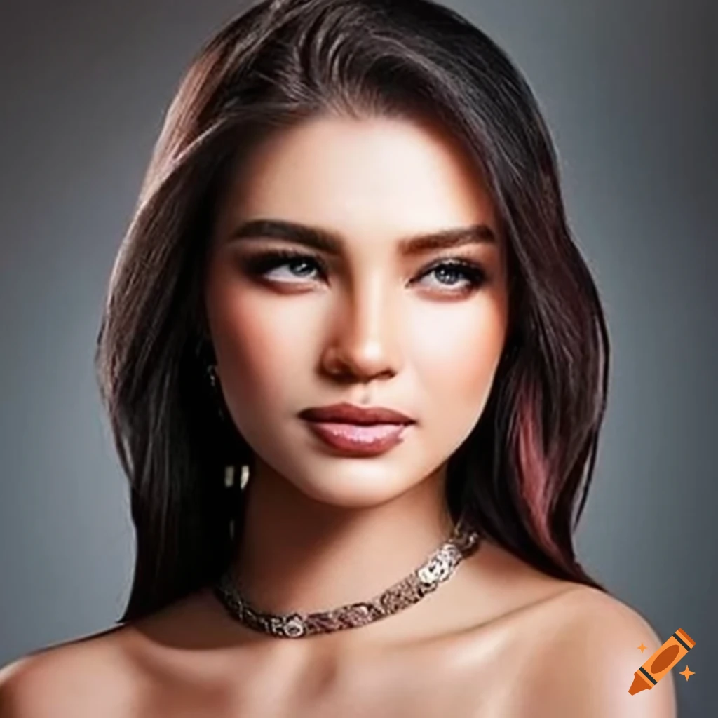 Portrait of a person with unique facial features on Craiyon