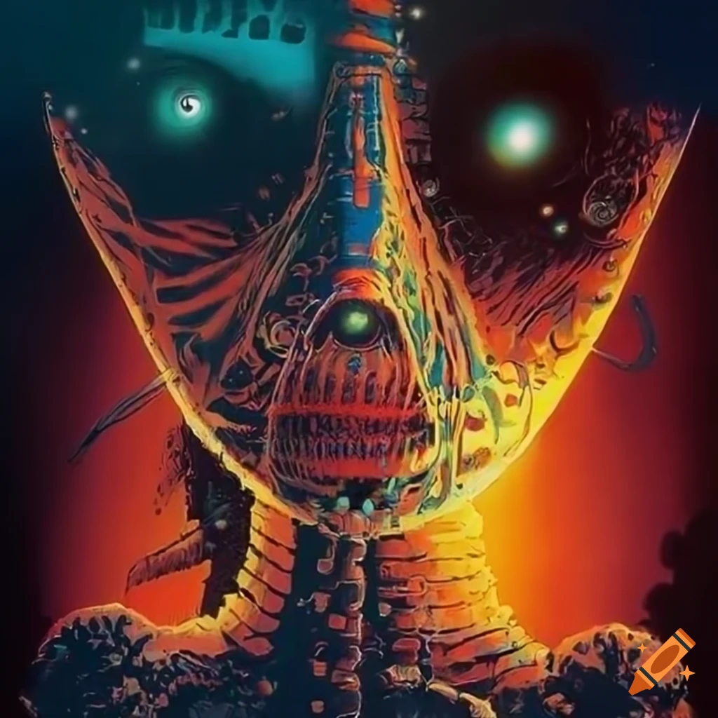 Norman rockwell horror landscape depicting the end of the world on Craiyon