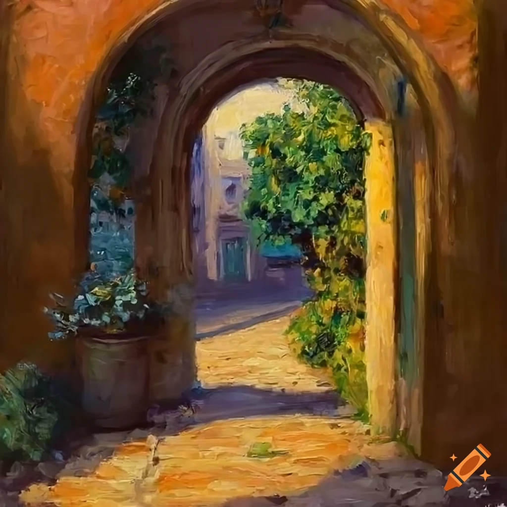 Impressionist painting of a charming Italian house on Craiyon