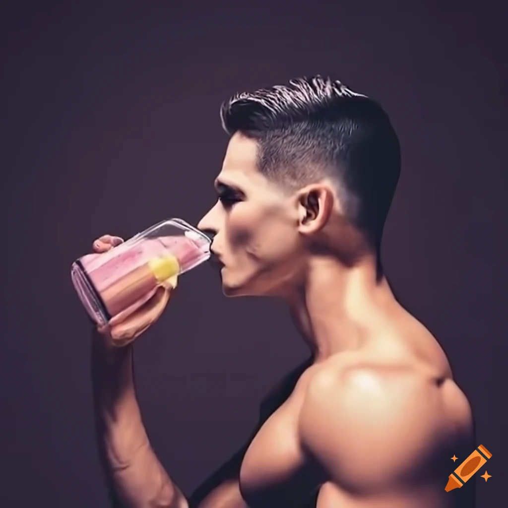 Muscular man taking a mirror selfie with steamy mirror on Craiyon