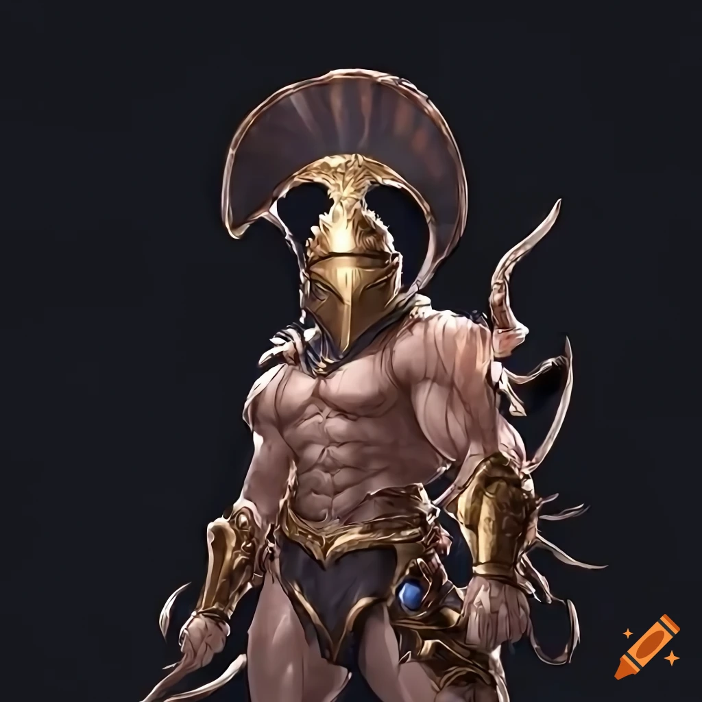 High-resolution artwork of King Leonidas in Granblue Fantasy on Craiyon